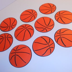 Basketball Cutouts - 12 Basketball Die Cuts - Basketball Cupcake ...