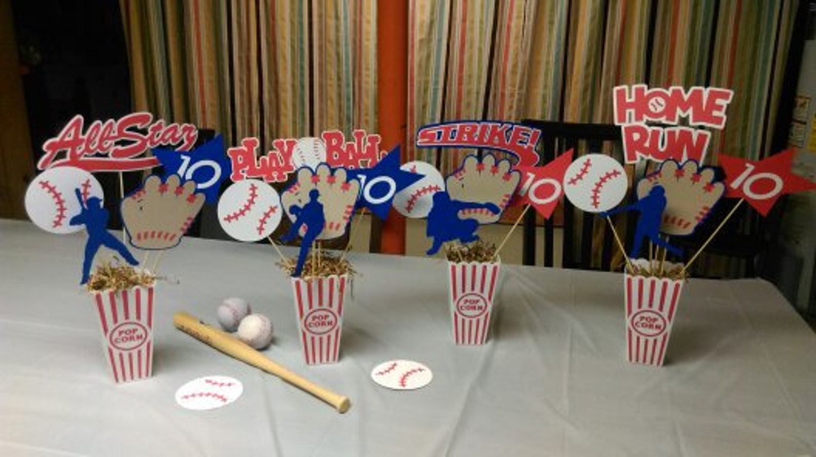 Baseball Centerpieces Baseball Birthday Glove Baseball - Etsy