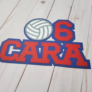 Volleyball Cake Topper - Personalized Volleyball Cake Topper ...