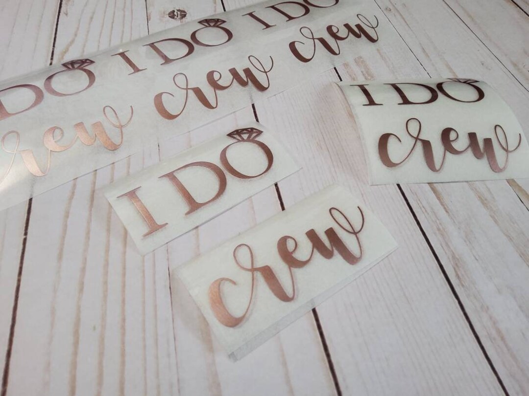 I Do Crew Iron-on Decals - Bridal Iron-on Decals - Face Mask Decals ...