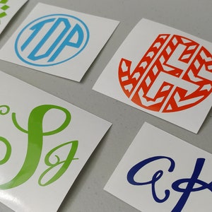 Monogram Vinyl Decal, Cell Phone Monogram, Laptop Monogram, Yeti ...