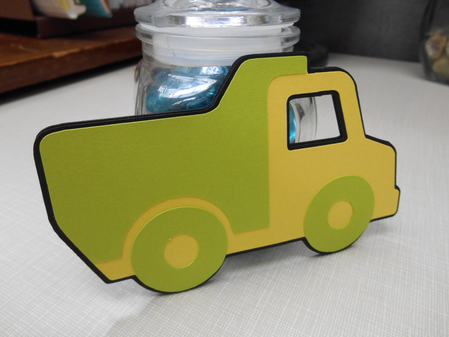 Dump Truck Cutouts Truck Cardstock Die Cuts Cupcake | Etsy