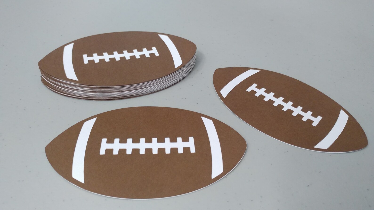 Football Cutouts - 12 Football Die Cuts - Football Party Tags - Sports ...