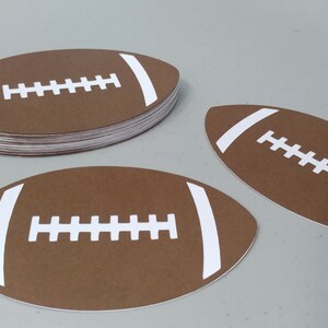 Football Cutouts - 12 Football Die Cuts - Football Party Tags - Sports ...