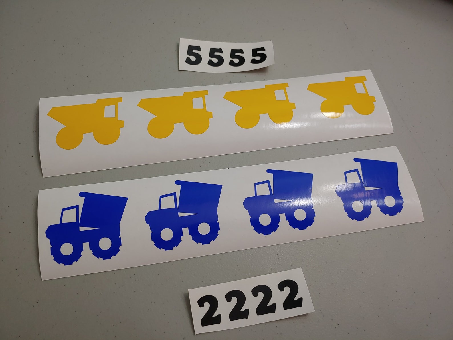 8 Construction Truck Vinyl Cutouts Dump Truck Cutouts | Etsy