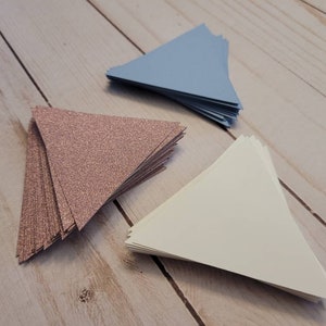 Triangle Cardstock Die Cuts - Triangle Cutouts - DIY Triangle Banner - Etsy