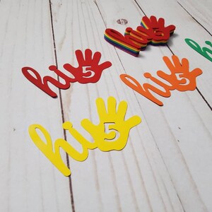 Hi Five Cupcake Toppers - Hi Five I'm Five Birthday Party Theme - Hi ...