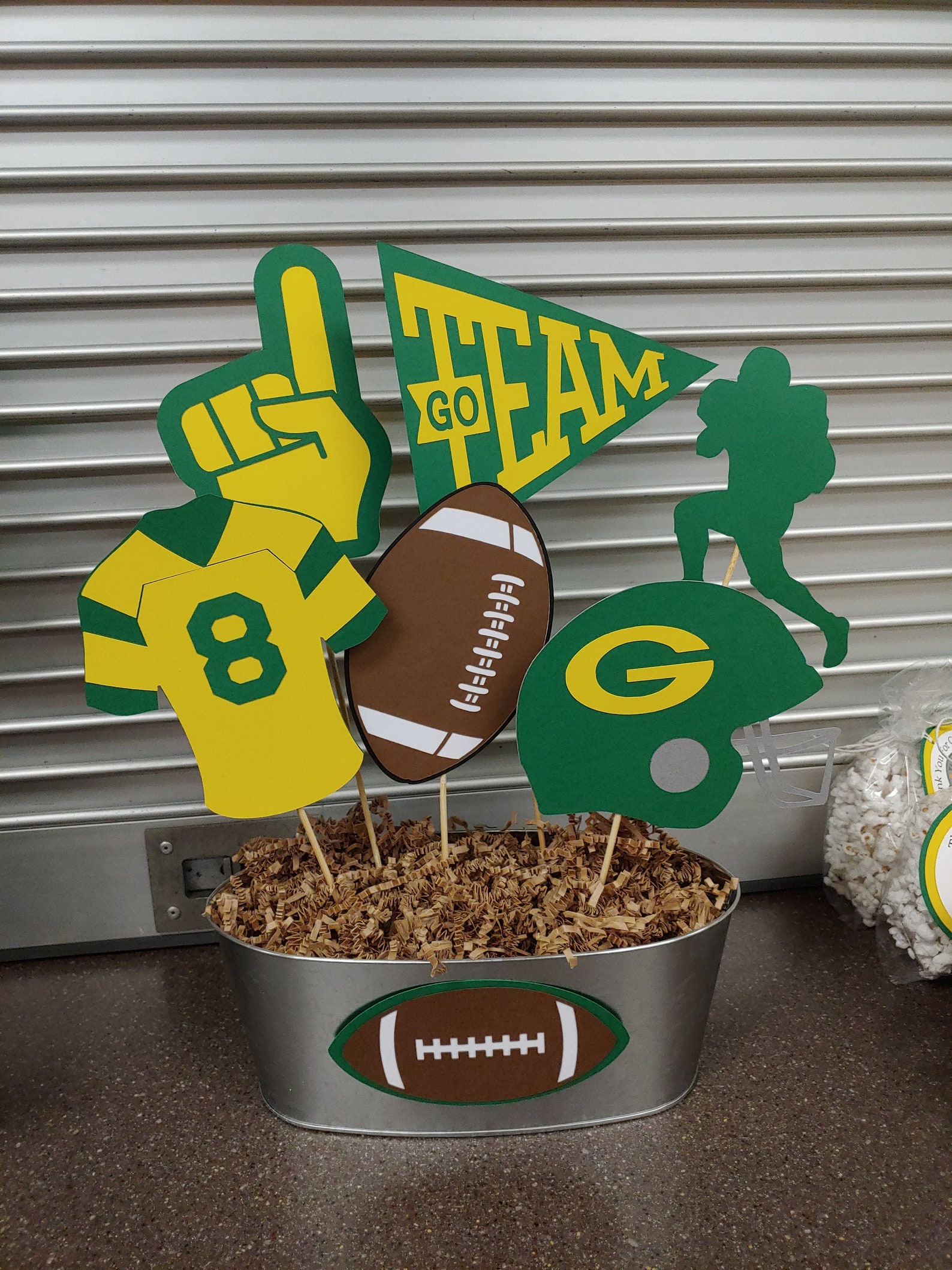 Football Centerpiece Go Team Football Centerpiece Helmet - Etsy