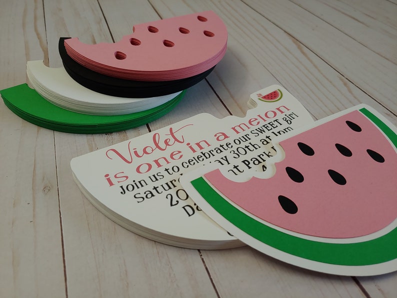 DIY Watermelon Invitations Watermelon Themed Party - Etsy