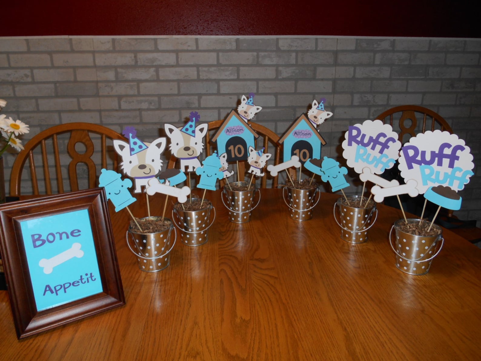 Dog Theme Centerpiece - Dog Birthday Party - Puppy Baby Shower - Dog ...