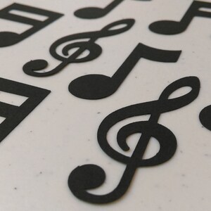 Music Notes Die Cuts, 64 Musical Notes Cutouts, 1.5 Inches, for ...