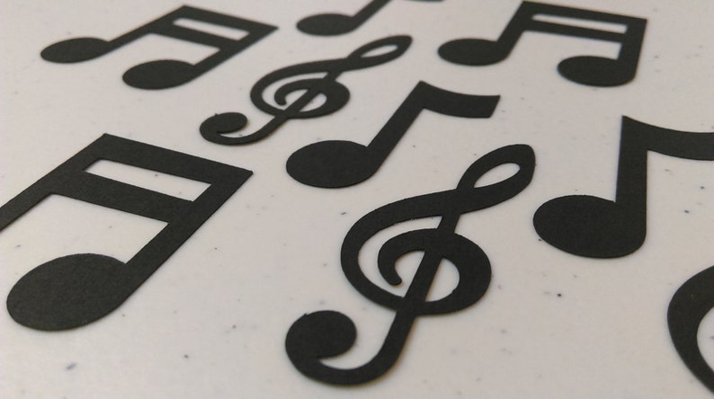 Music Notes Die Cuts, 64 Musical Notes Cutouts, 1.5 Inches, for ...