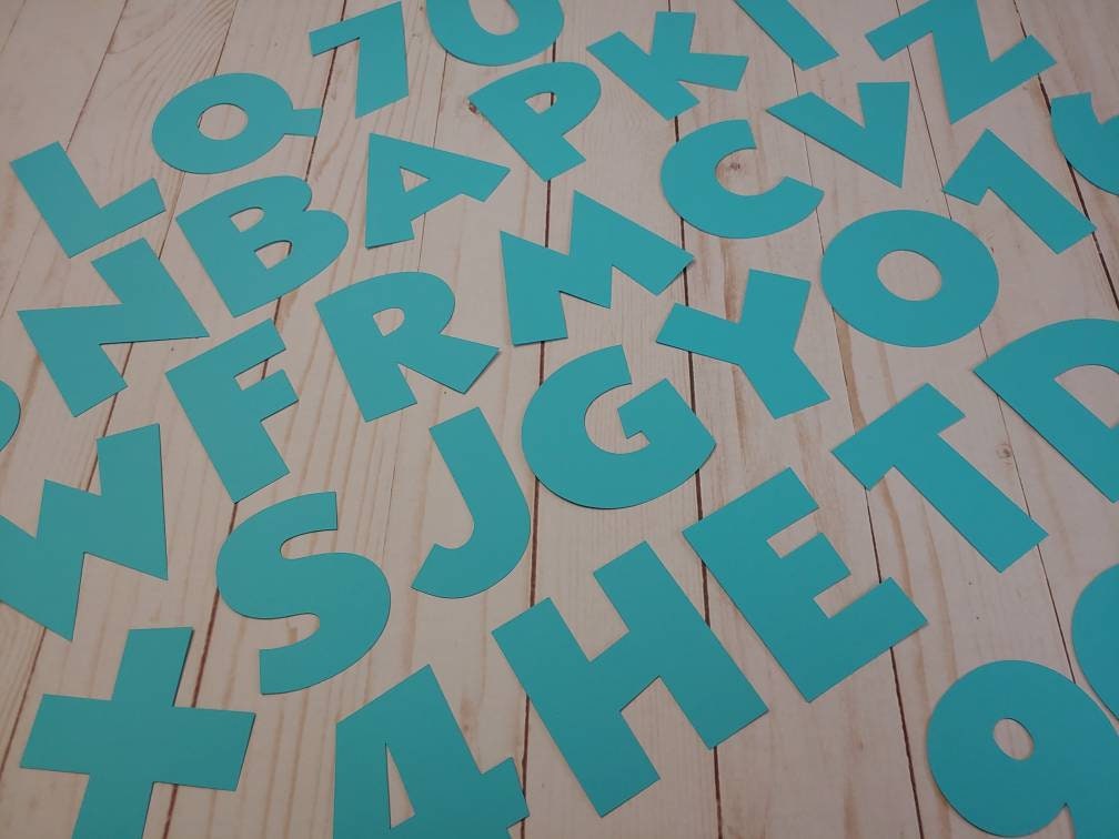 Custom Cutout Letters Letters in Fun Block Font DIY Letter | Etsy