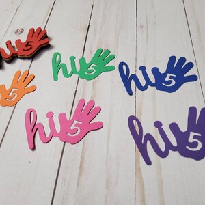 Hi Five Cupcake Toppers - Hi Five I'm Five Birthday Party Theme - Hi ...