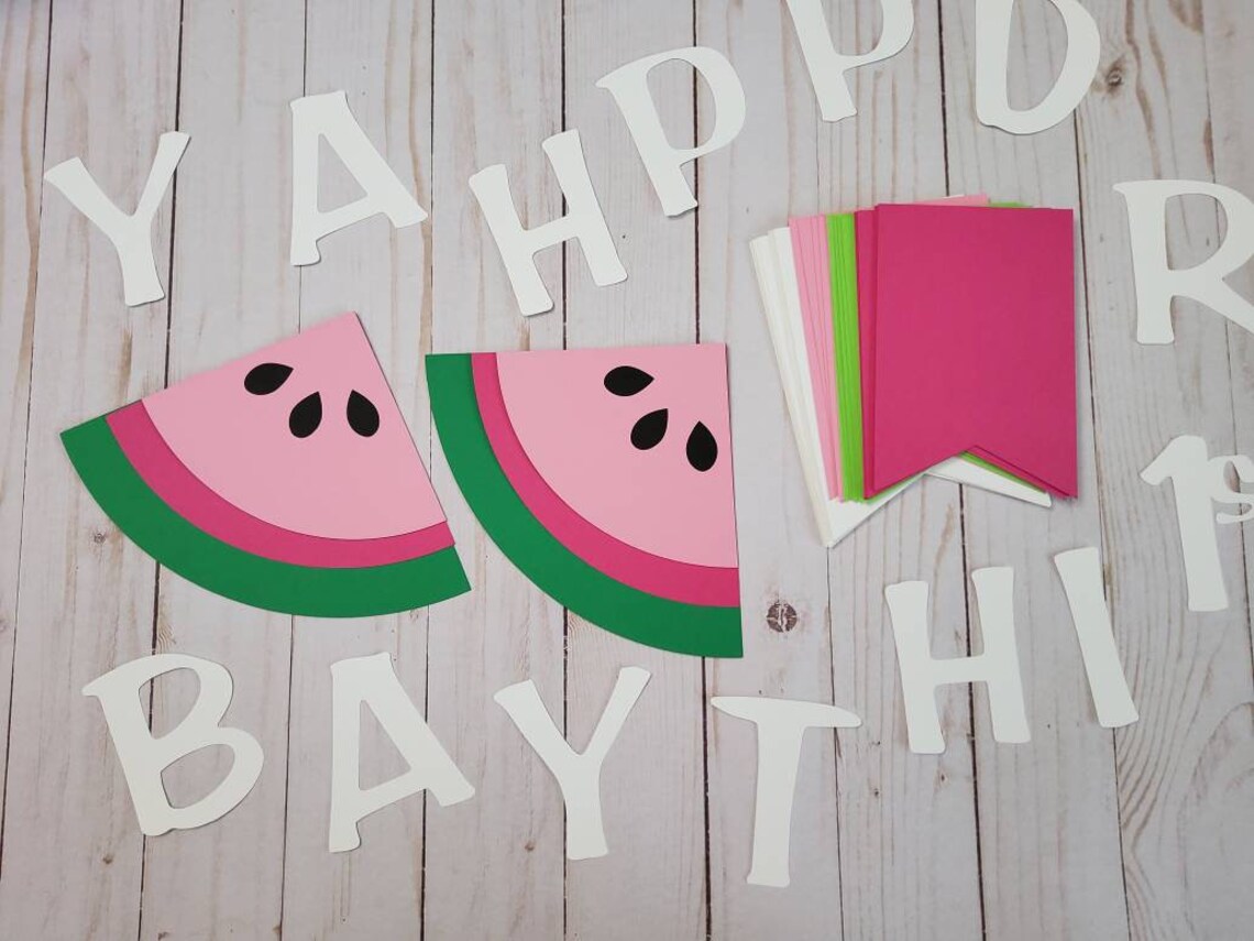 Watermelon Birthday Banner Watermelon Themed Party - Etsy