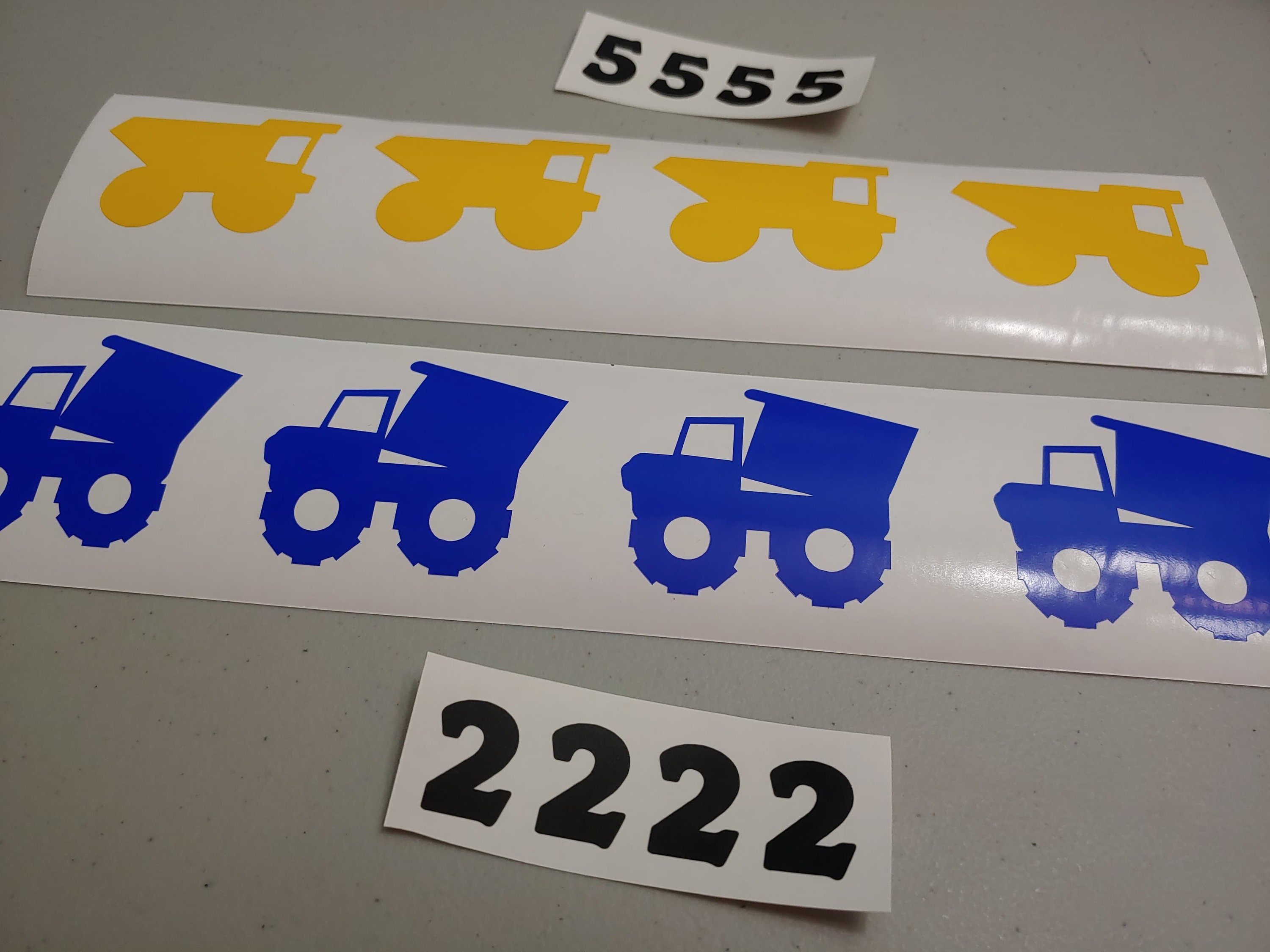 8 Construction Truck Vinyl Cutouts Dump Truck Cutouts | Etsy