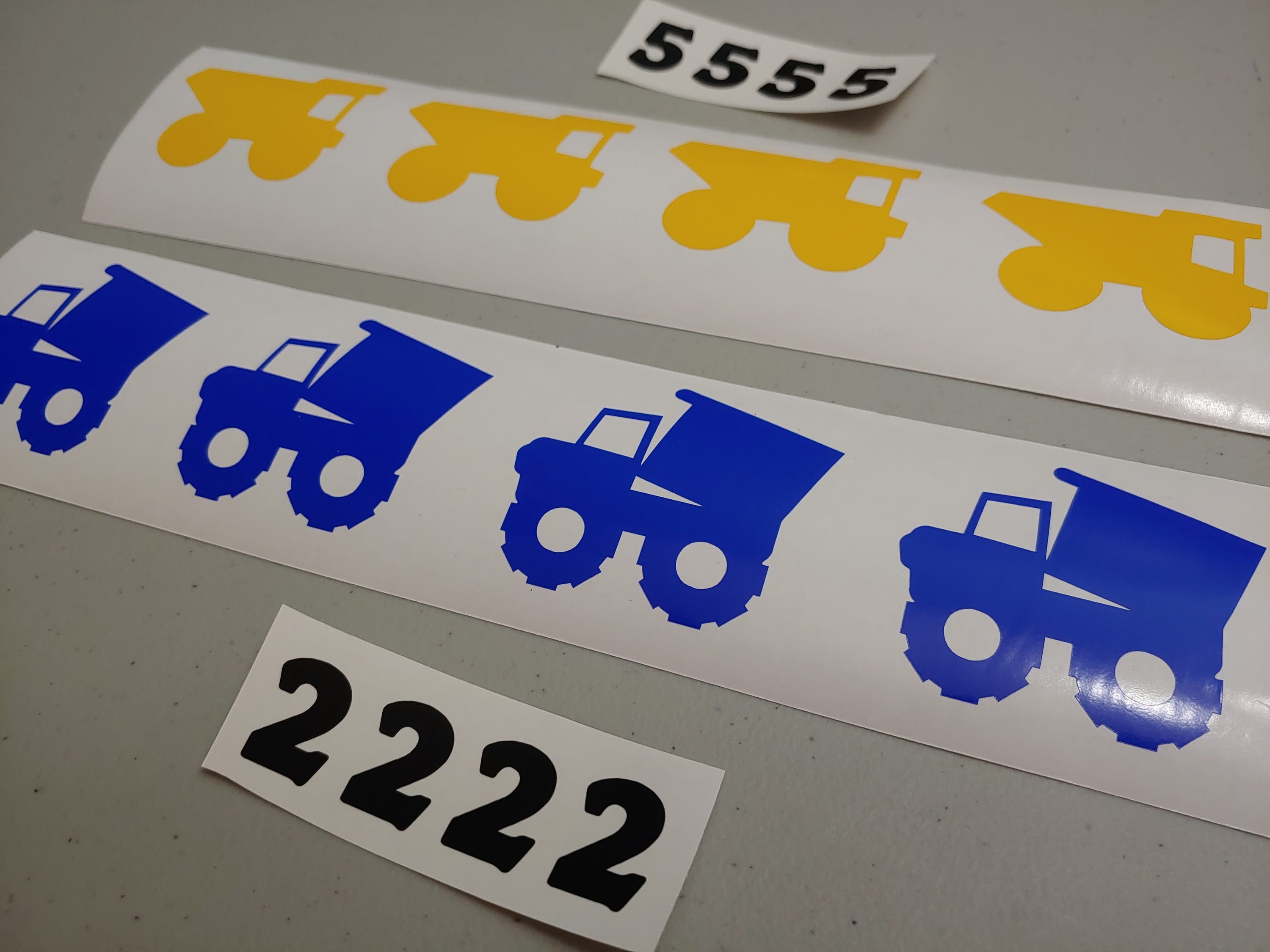 8 Construction Truck Vinyl Cutouts Dump Truck Cutouts | Etsy