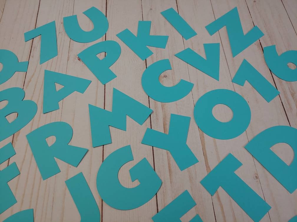 Custom Cutout Letters Letters in Fun Block Font DIY Letter | Etsy