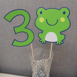 Frog Centerpiece - Frog Themed Party - Frog Cake Topper - Frog Party ...