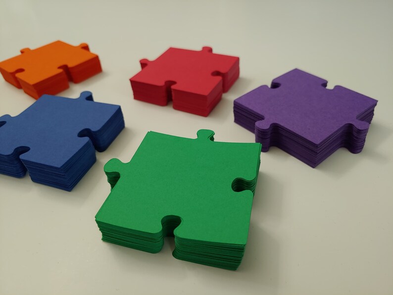 Puzzle Piece Cutouts 3 Inch Puzzle Pieces Puzzle Piece Die - Etsy
