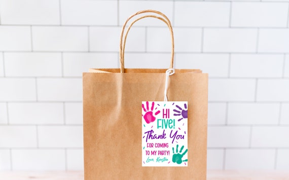 Hi Five Thank You Tag Printable Hi Five Thank You Tag Hi - Etsy