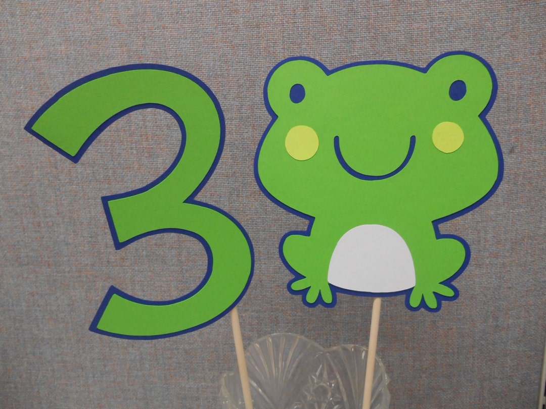 Frog Centerpiece - Frog Themed Party - Frog Cake Topper - Frog Party ...