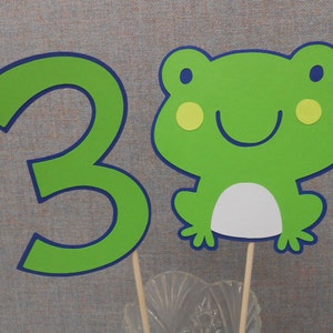 Frog Centerpiece - Frog Themed Party - Frog Cake Topper - Frog Party ...