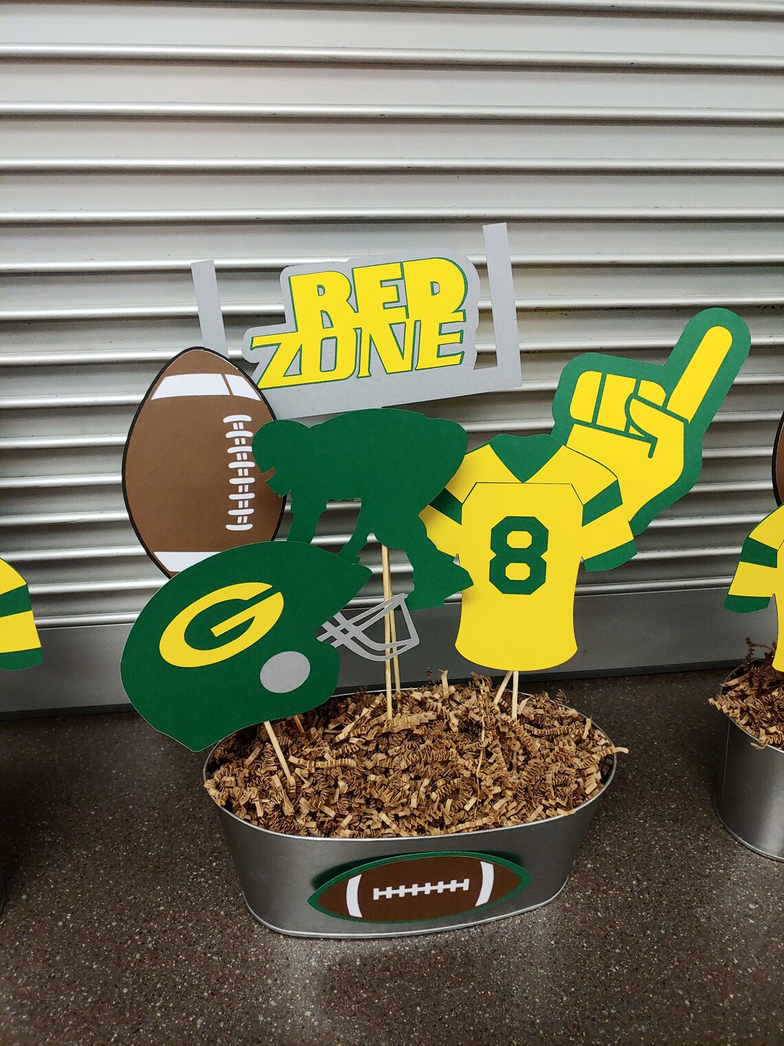 Football Centerpiece Red Zone Football Centerpiece Helmet | Etsy