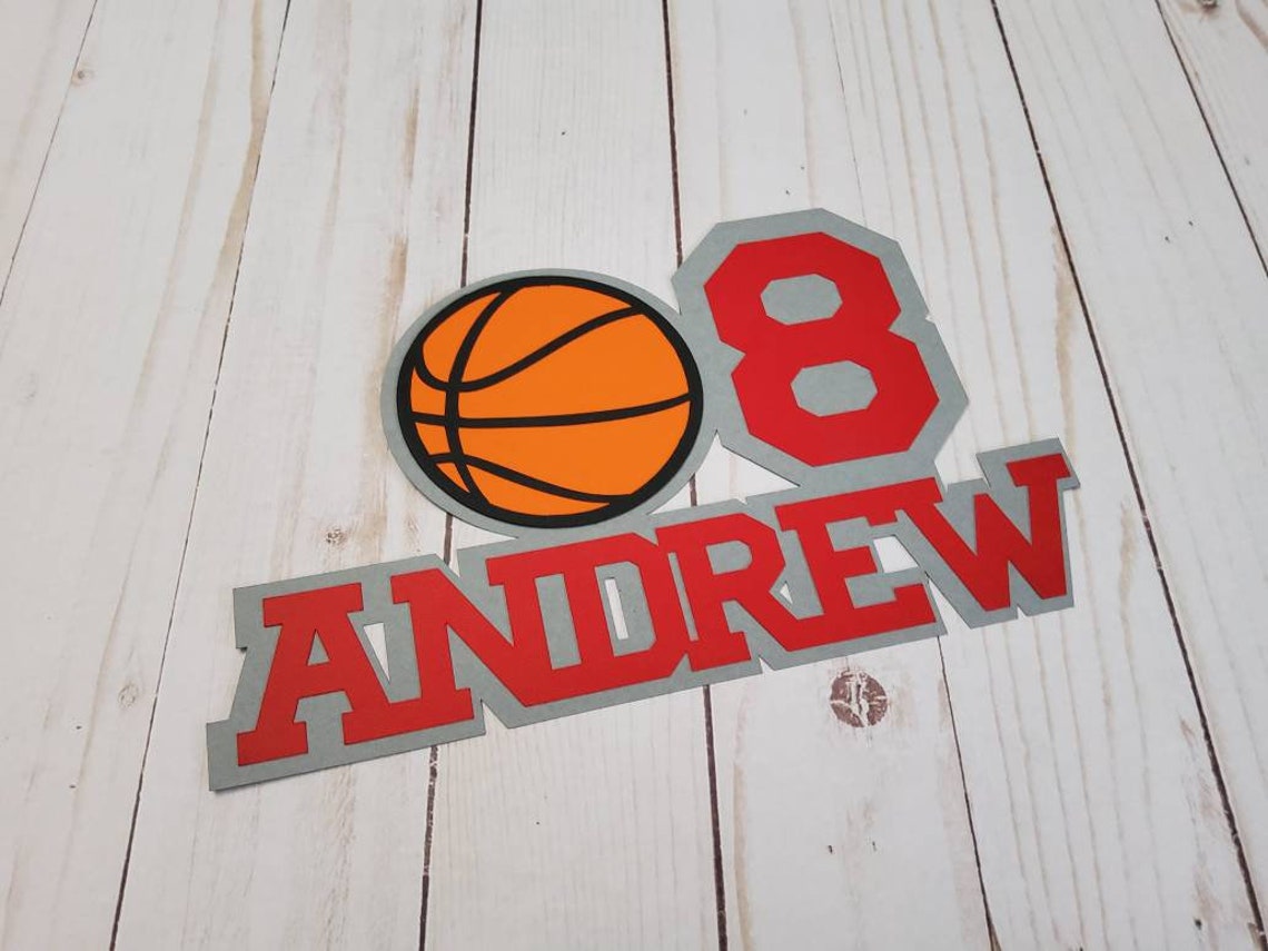 Basketball Cake Topper - Personalized Basketball Cake Topper ...