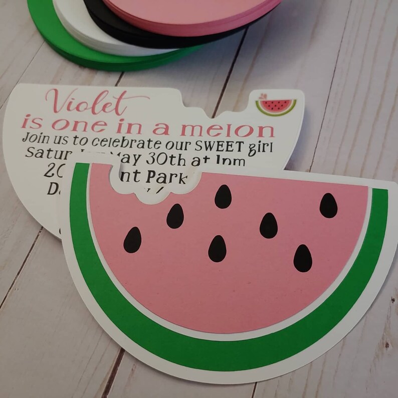 DIY Watermelon Invitations Watermelon Themed Party - Etsy