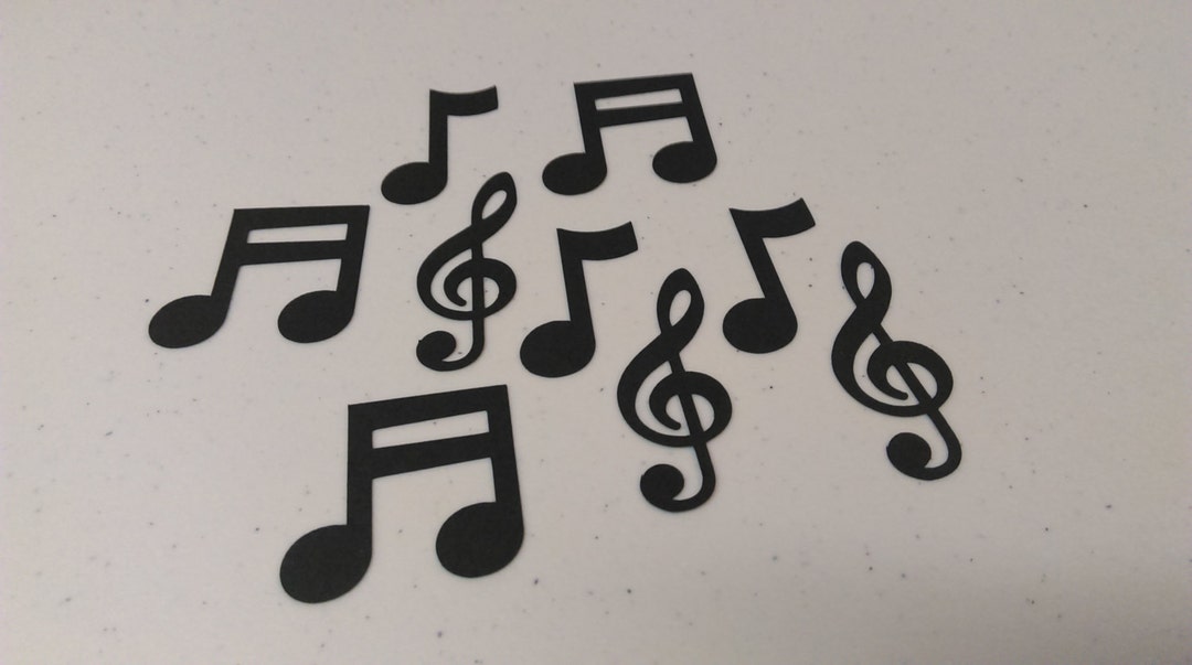 Music Notes Die Cuts, 64 Musical Notes Cutouts, 1.5 Inches, for ...