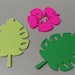 Hawaiian Themed Party Cutouts, Leaf and Hibiscus Flower Cutouts ...