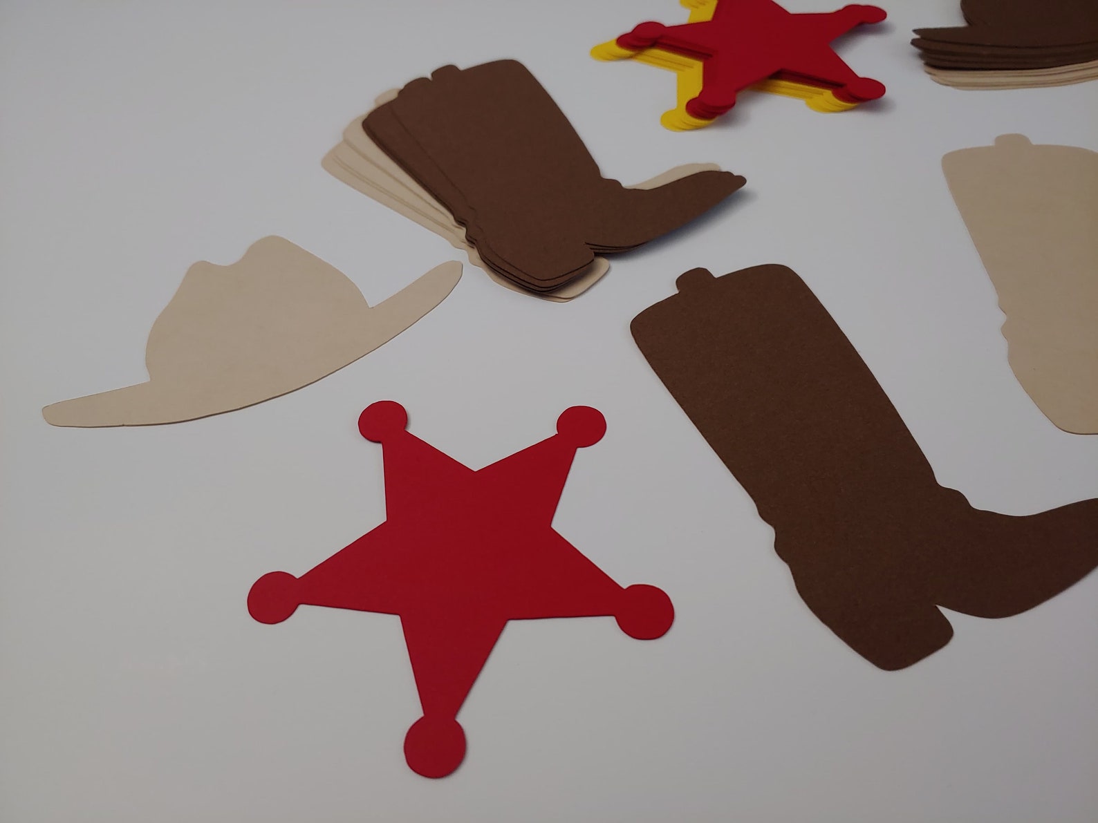 Cowboy Cutouts Cowboy Boots Cutouts Sheriff Badge Cutouts - Etsy