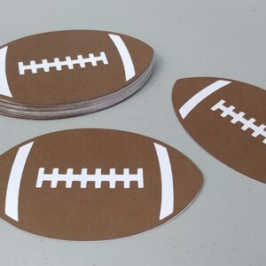 Football Cutouts - 12 Football Die Cuts - Football Party Tags - Sports ...