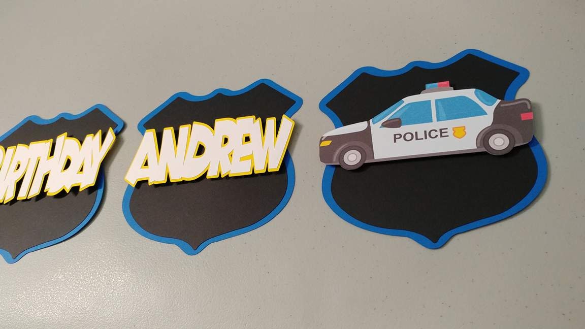 Police Officer Themed Happy Birthday Banner Police Themed | Etsy