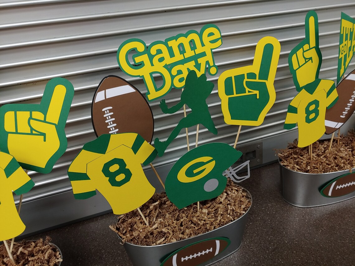 Football Centerpiece - Game Day Football Centerpiece - Helmet- Football ...