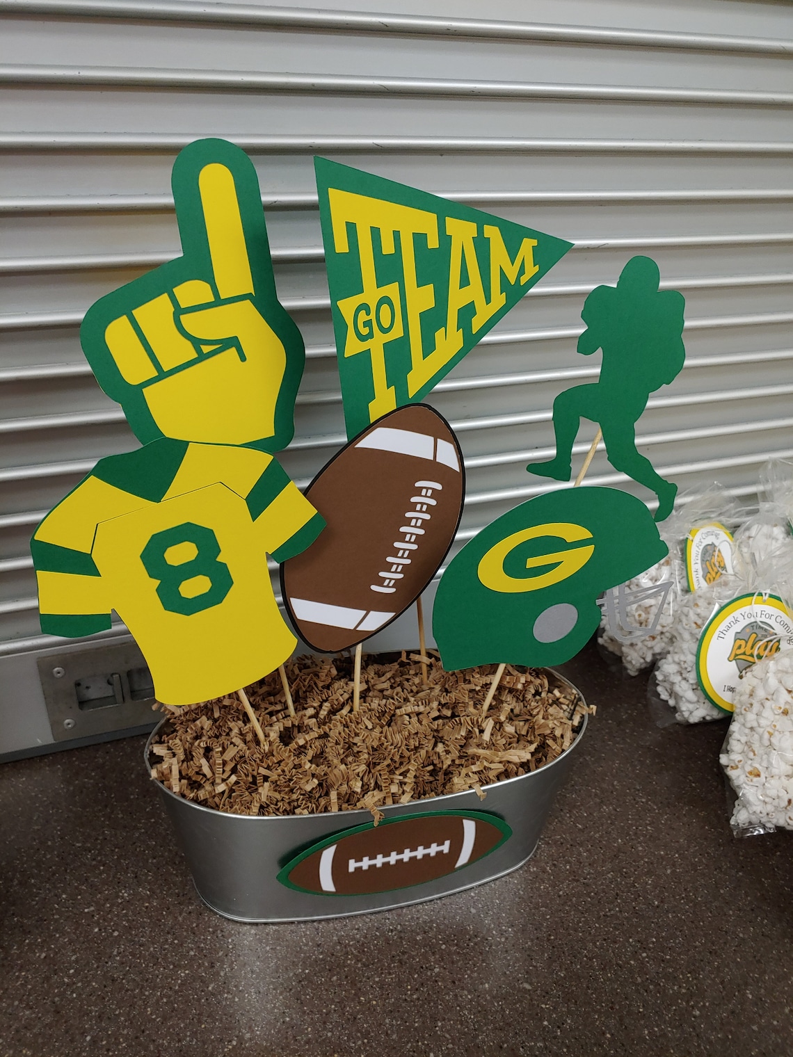 Football Centerpiece Go Team Football Centerpiece Helmet - Etsy