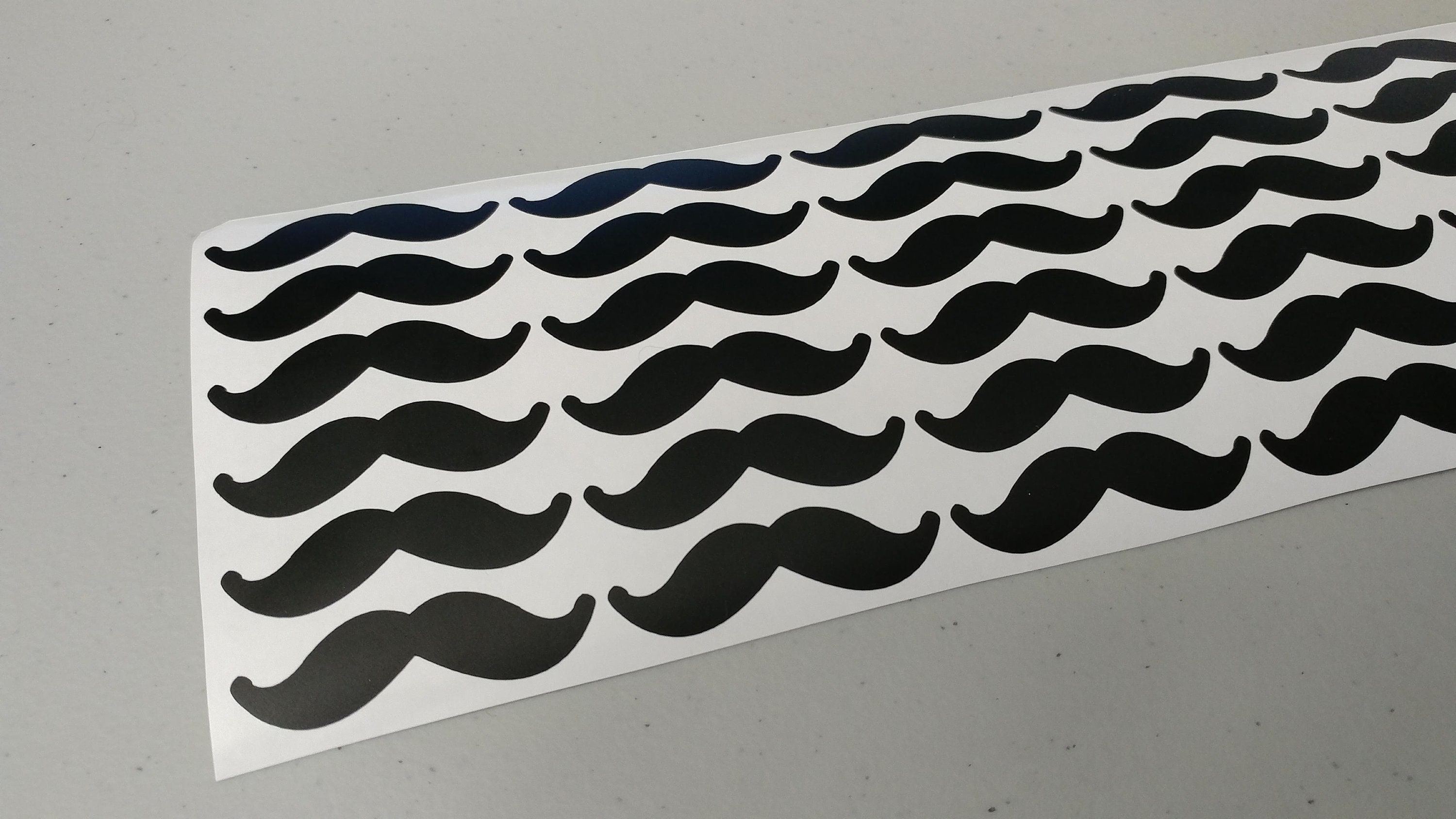 Mustache Stickers 30 Black Mustache Stickers Mustache | Etsy