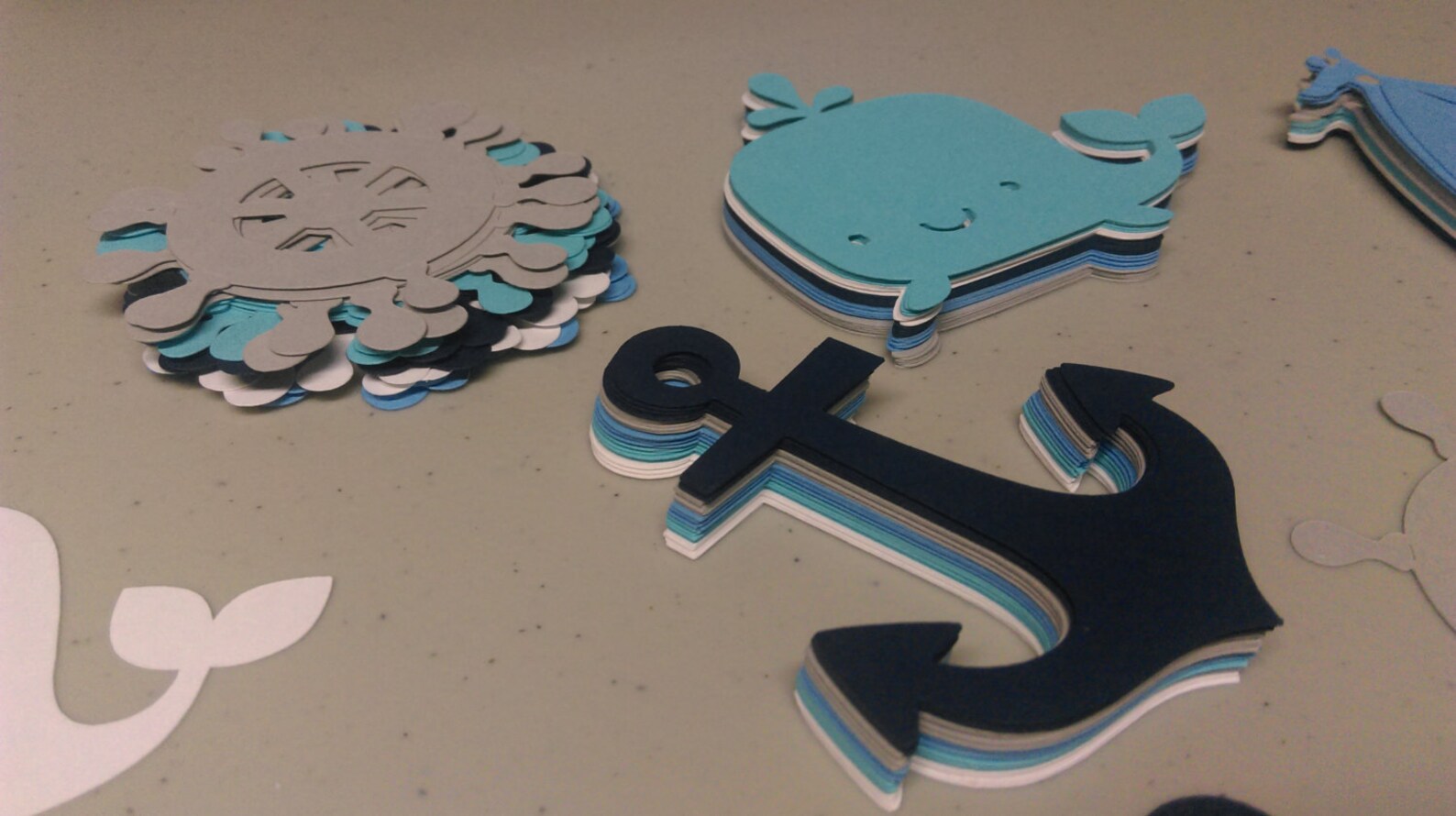 Nautical Cutouts, Anchor, Ship Wheel, Whale, Sail Boat Die Cuts ...