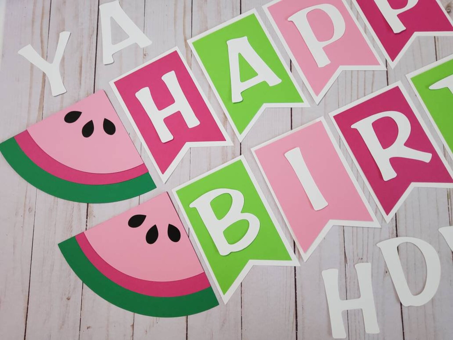 Watermelon Birthday Banner - Watermelon Themed Party - Watermelon Party ...