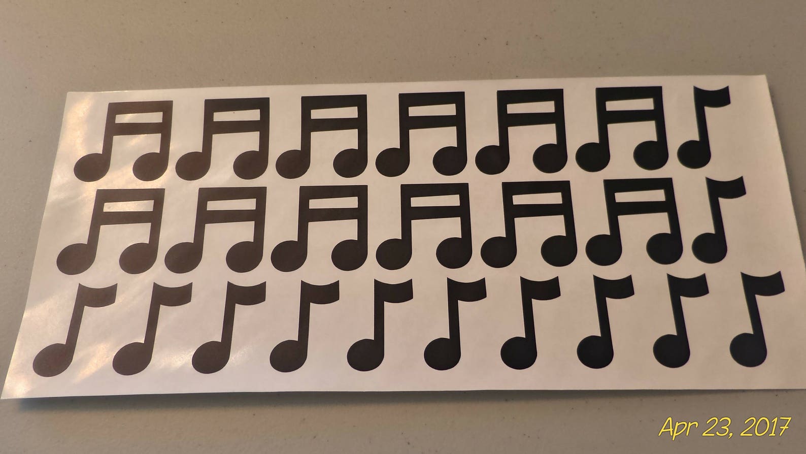 24 Musical Note Stickers 1 Inch Tall Choose Your Color | Etsy