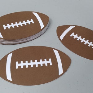 Football Cutouts - 12 Football Die Cuts - Football Party Tags - Sports ...