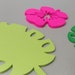 Hawaiian Themed Party Cutouts, Leaf and Hibiscus Flower Cutouts ...