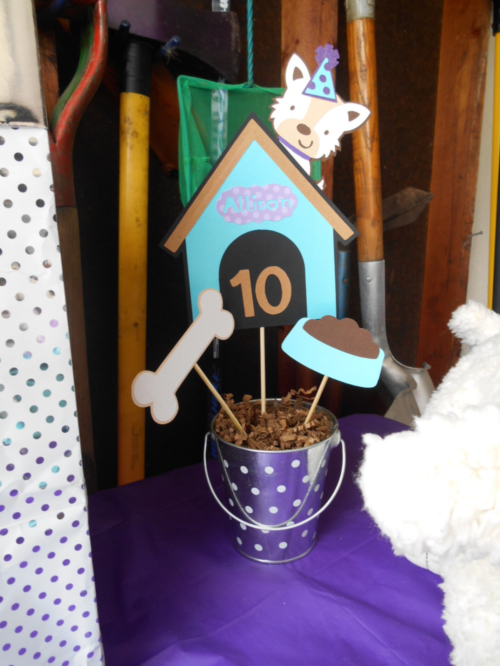 Dog Theme Centerpiece, Dog House, Birthday Party, Baby Shower, Table ...