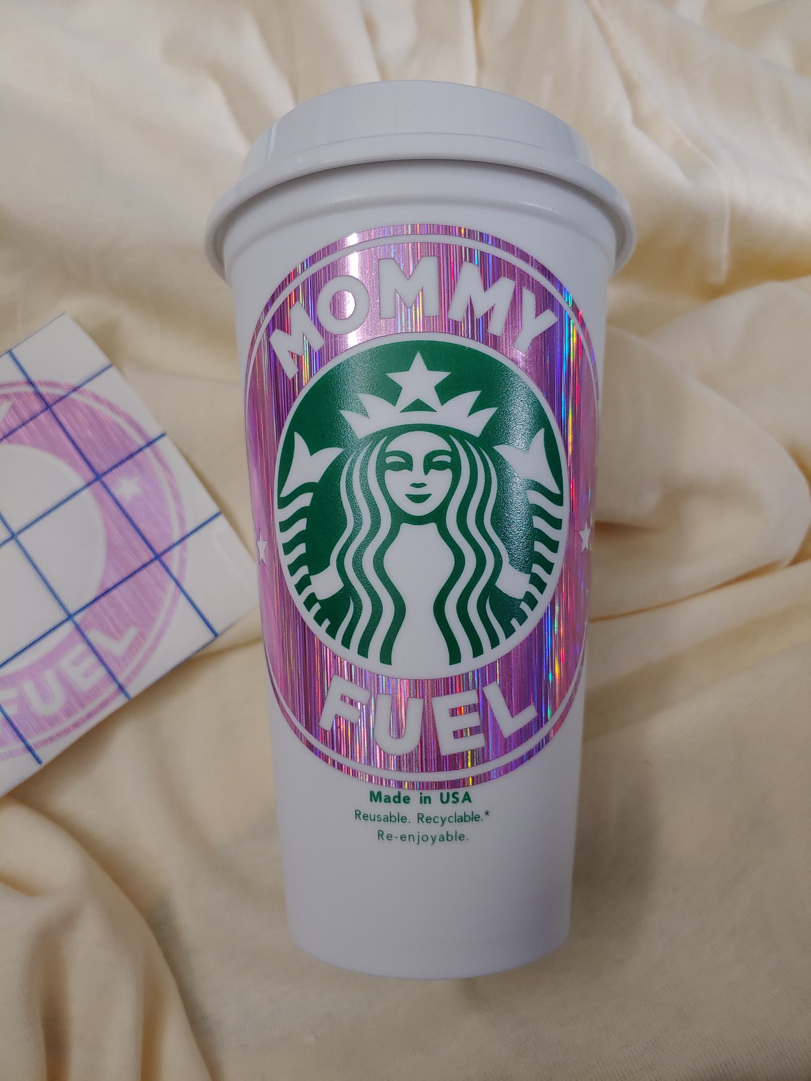 Reusable Plastic Cup Logo Custom Cup Decal Colored Lazer Cup | Etsy