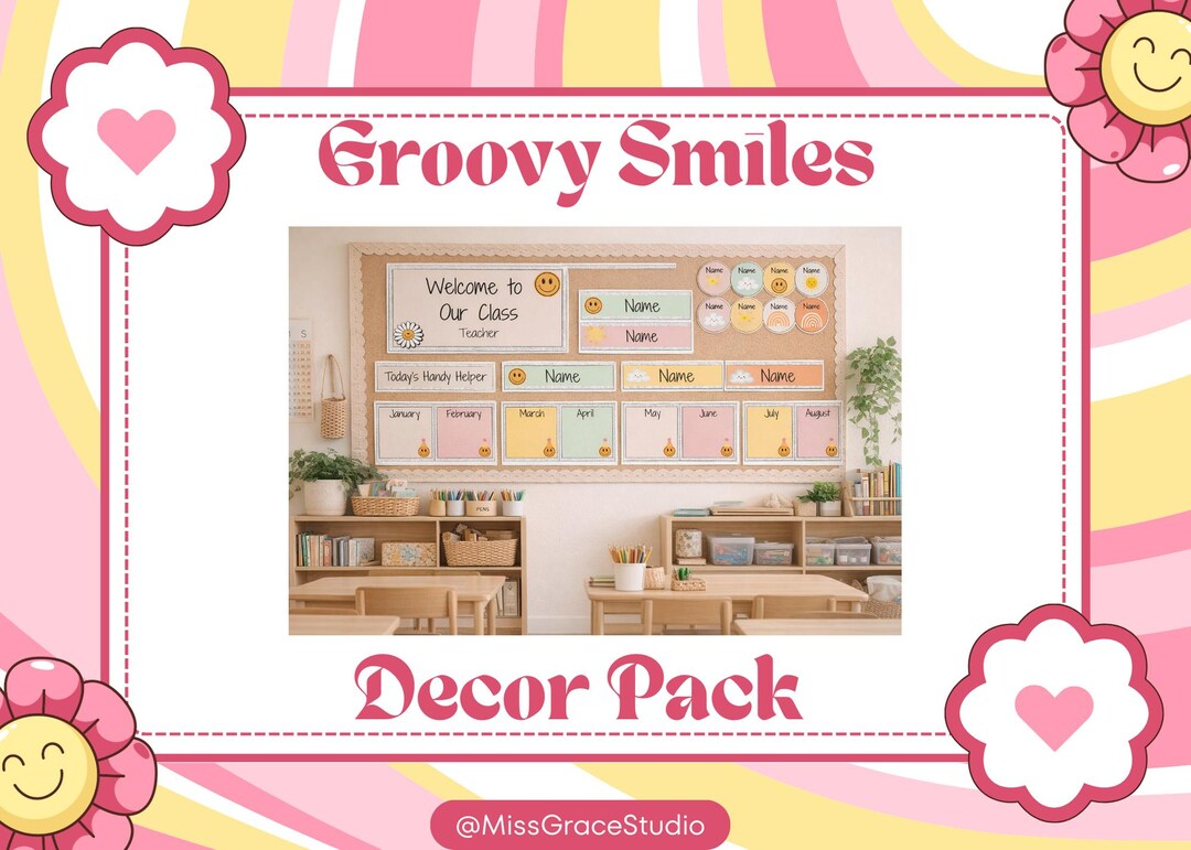 Groovy Smiles Classroom Decor - Etsy