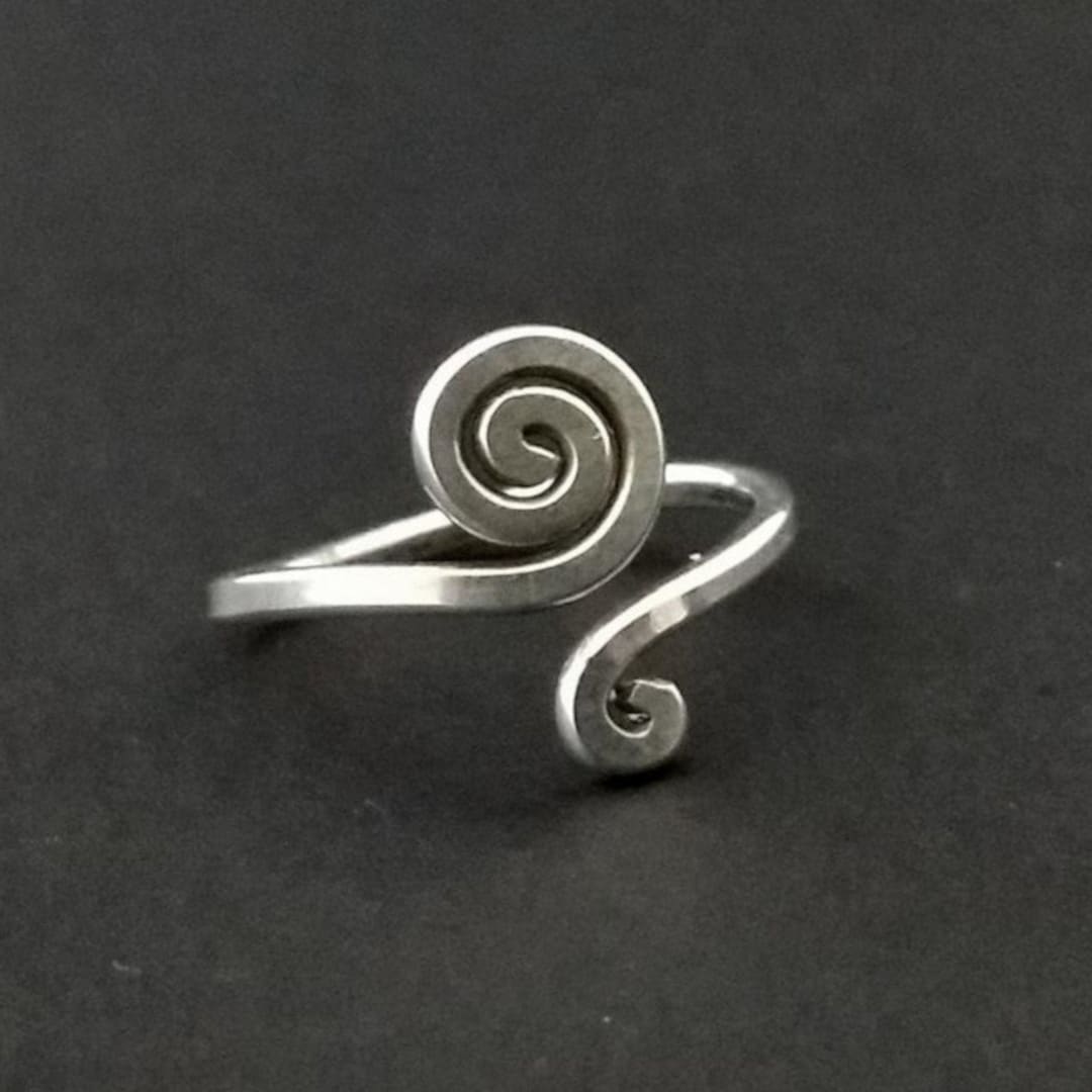 Toe Ring Sterling Silver Adjustable Size 3 - 4, Little Big Spiral Small ...