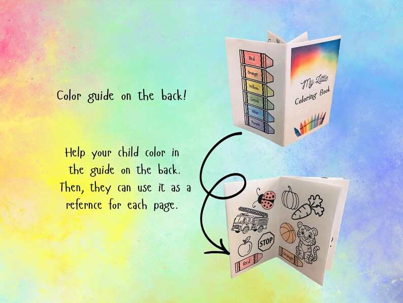 Mini Coloring Book Printable | One Page Kids Activity | Travel Paper ...