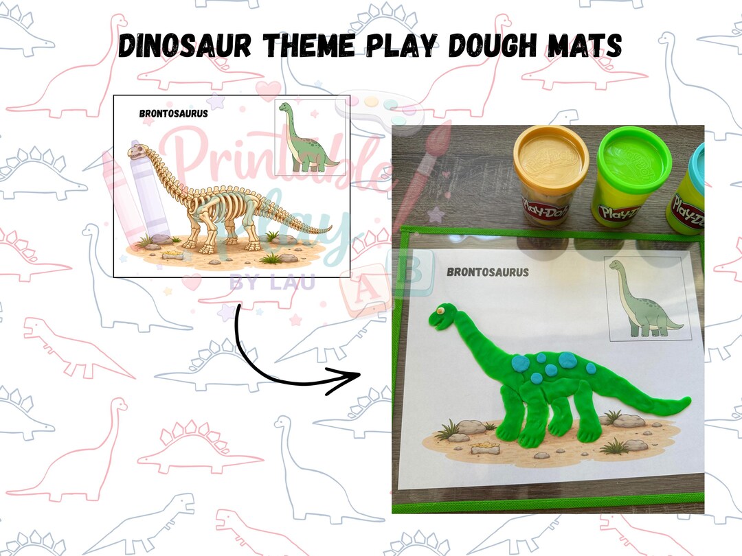Dinosaur Theme Play Dough Mats | Fine Motor Activities for Preschool ...