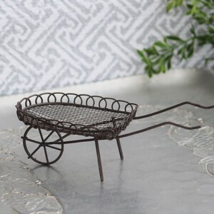 Miniature Wheelbarrow Fairy Garden Yard Decoration Wire - Etsy
